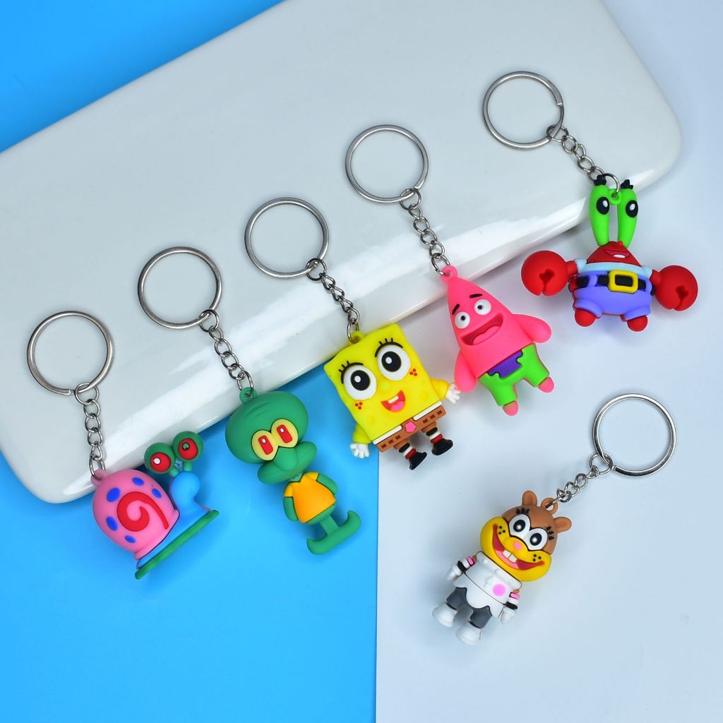 Jual MJ - Gantungan Kunci Spongebob Squarepants/Keychain Rubber ...