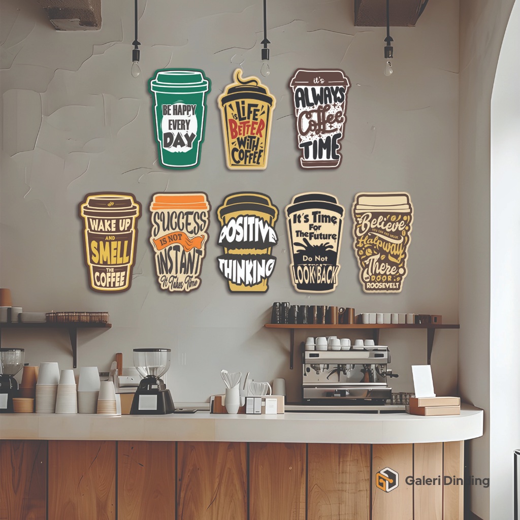 Jual Hiasan Dinding Kayu Coffee Bar Cafe Wall Decor Pajangan Poster ...
