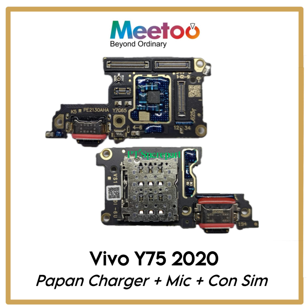 Jual Papan Konektor PCB Charger Mic + Con SIM Vivo Y75 2020 - Flexible ...