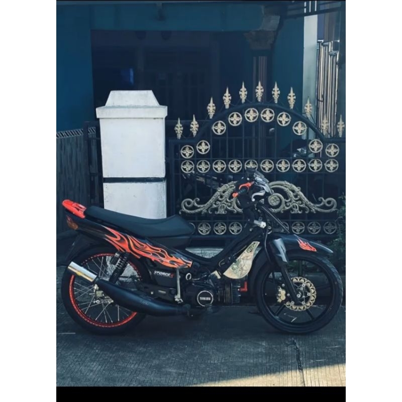Jual Stiker Striping Yamaha Fiz R Custom Variasi Api | Shopee Indonesia