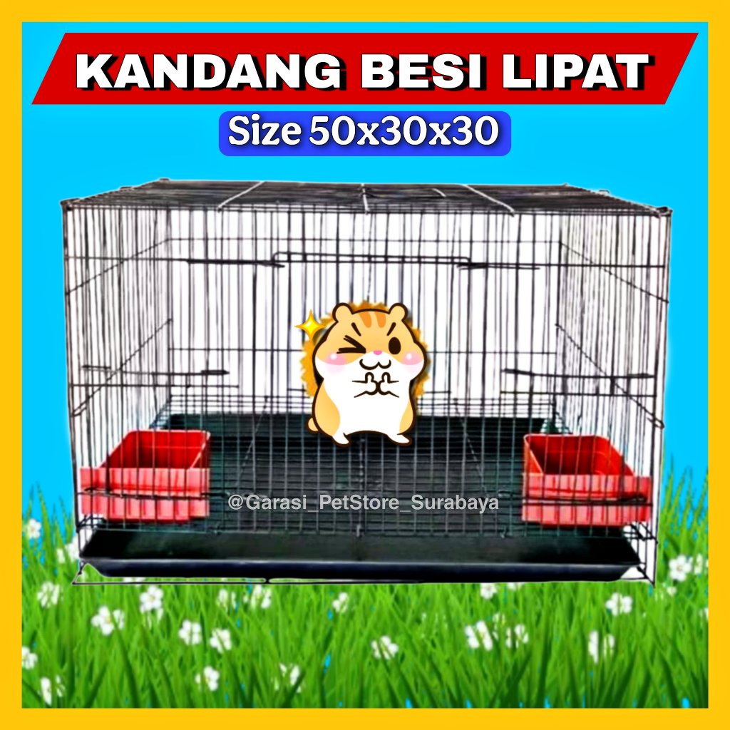 Jual GPSS- Kandang Besi Lipat 50x30x30 Kandang Kucing Kitten Kandang ...