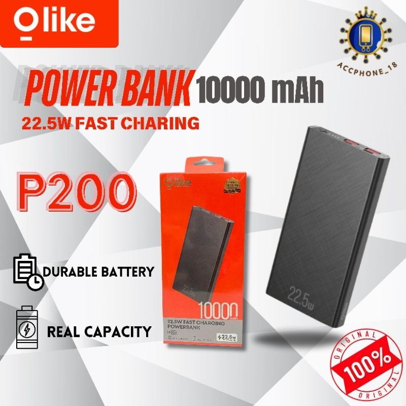 Jual OLIKE P200 POWERBANK 10000mAh Fast Charging 22.5W | Shopee Indonesia