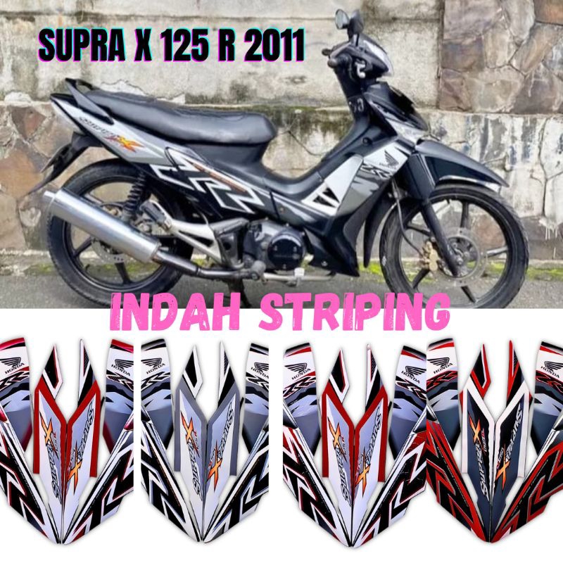 Jual Stiker Striping Motor Supra X 125 R Tahun 2011 Full Body ( sudah ...