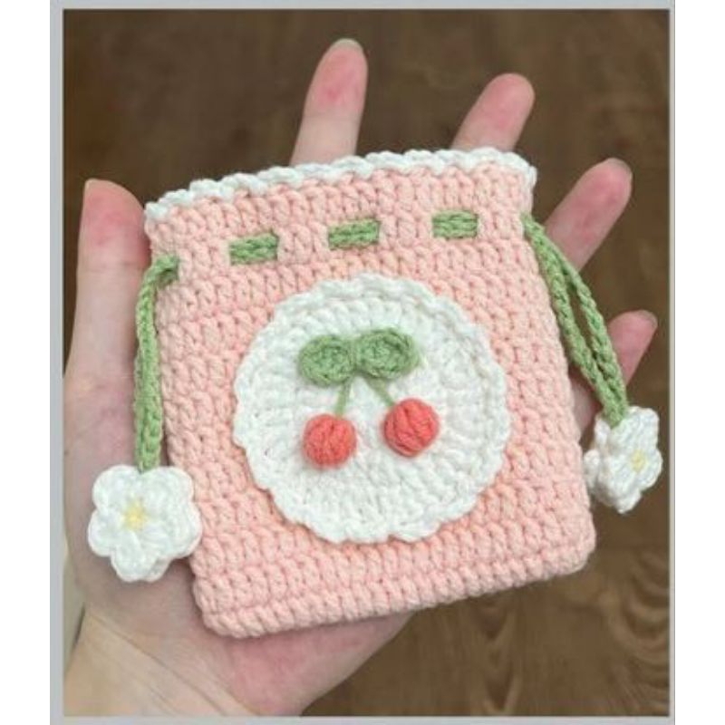 Jual MyCrochetCity - mini pouch Cherry lucu rajutan [handmade] | Shopee ...