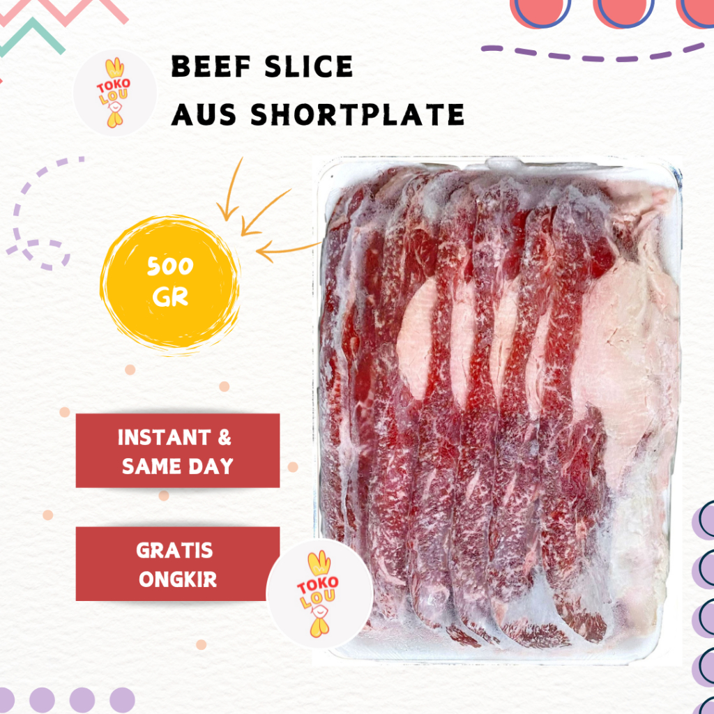 Jual BEEF SLICE AUS SHORTPLATE 500 GRAM | DAGING SAPI IRIS YOSHINOYA ...