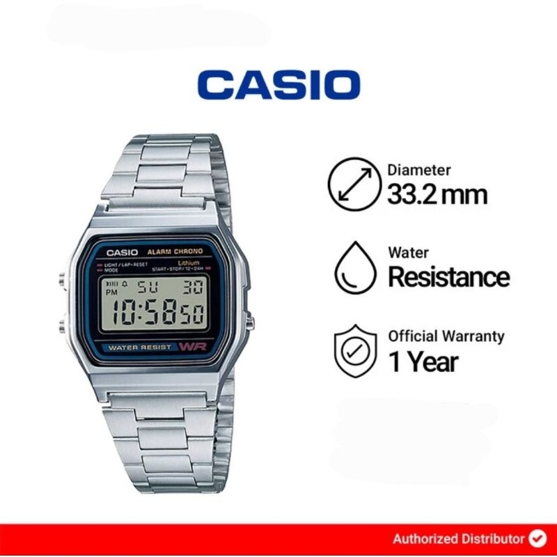 Jual Jam Tangan CASIO A158WA-1D Pria | Shopee Indonesia