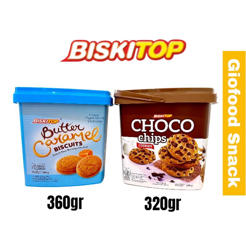 Jual BISKITOP CHOCO CHIPS Butter Caramel Biskuit Cookies Food Snack ...