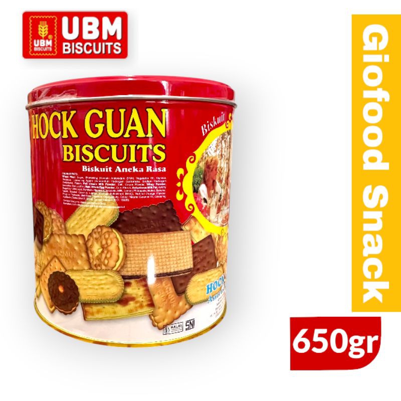 Jual UBM HOCK GUAN BULAT 650gr ASSORTED KALENG Merah Aneka Biskuit ...