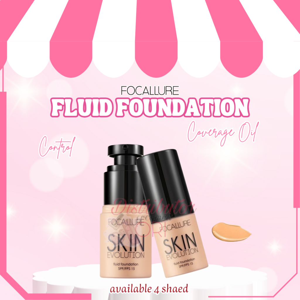 Jual FOCALLURE Full Coverage Oil-control Fluid Foundation | ORIGINAL ...
