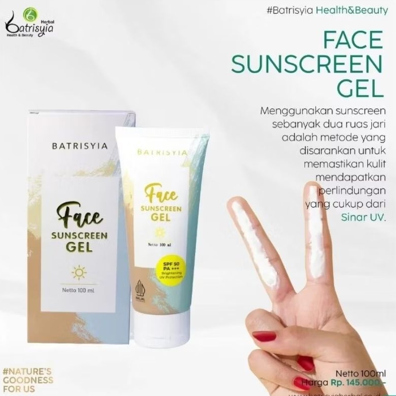 Jual Batrisyia Face Sunscreen Gel | Shopee Indonesia