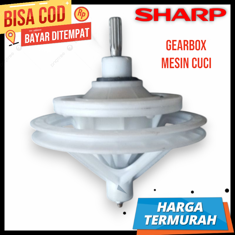 Jual GEARBOX GEAR BOX GIRBOX MESIN CUCI SHARP 2 TABUNG AS GERIGI 10 ...