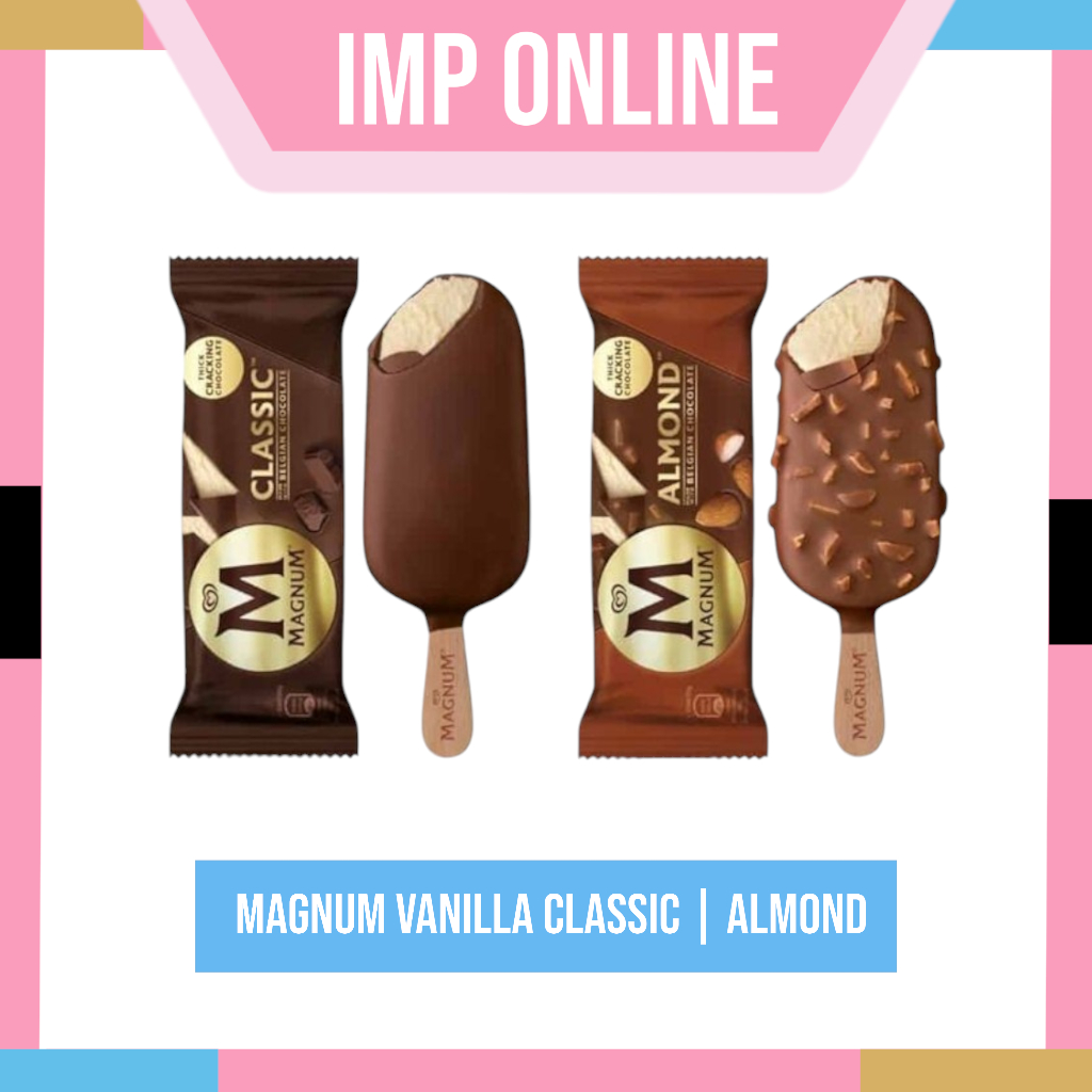 Jual IMP- Wall's Magnum Es Krim Vanilla Almond 80ml | Vanila Klasik ...