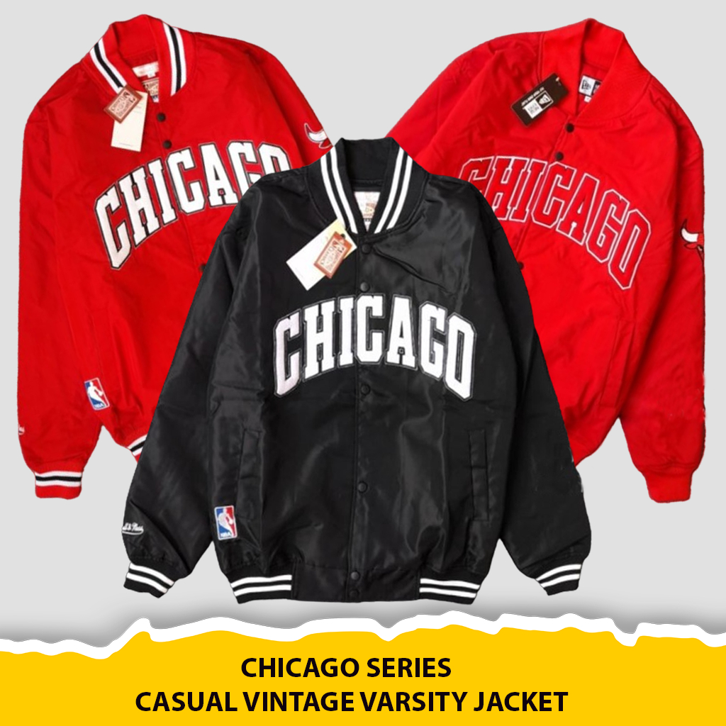 Jual JUMPSHOT Jaket Chicago Bulls Varsity NBA Basketball Series ...