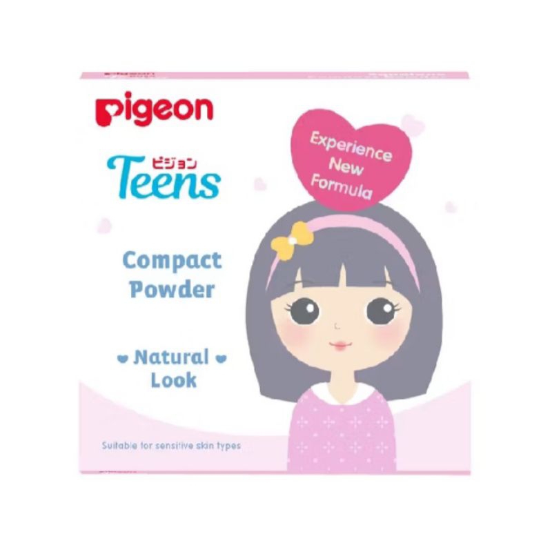 Jual Pigeon Teens Natural Look Compact Powder 14g | Shopee Indonesia