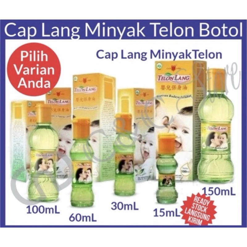 Jual MINYAK TELON CAP LANG 15 ML / 30 ML / 60 ML / 100 ML | Shopee Indonesia