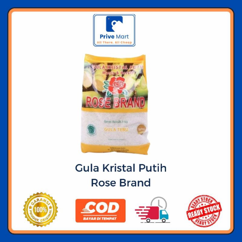 Jual Gula Kristal Putih Rose Brand Kuning 1kg Prive Mart | Shopee Indonesia