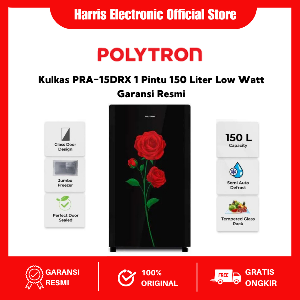 Jual Polytron Kulkas PRA-15DRX 1 Pintu 150 Liter Lemari Es Low Watt ...