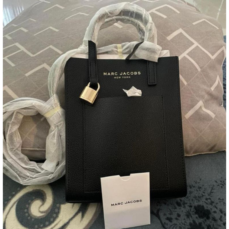 Jual Marc Jacobs Micro Grind Tote Bag in Black | Shopee Indonesia