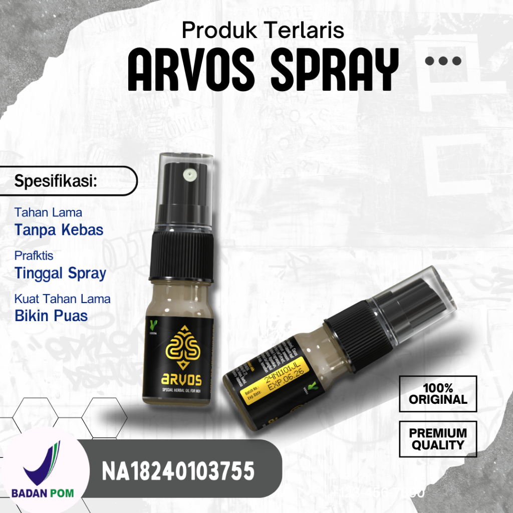Jual ARVOS Herbal Minyak spray Obat Kuat Semprot Pria Tahan Lama | Shopee Indonesia