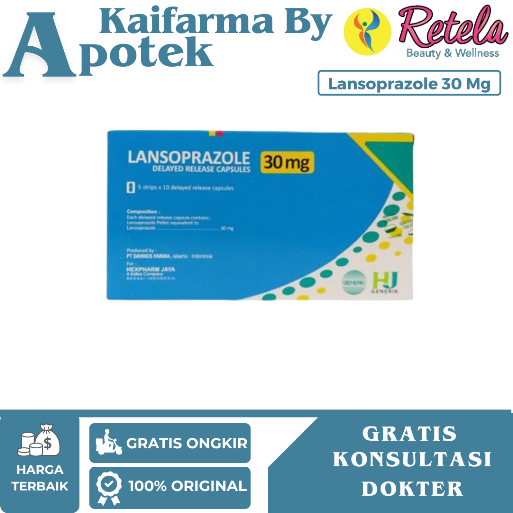 Jual LANSOPRAZOLE 30 MG 1 STRIP 10 TABLET (Gen-Hexparm) | Shopee Indonesia