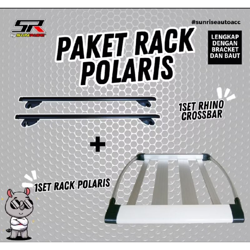Jual PAKET RACK POLARIS+KAKI CROSSBAR Rak Mobil Universal Rak Mobil ...