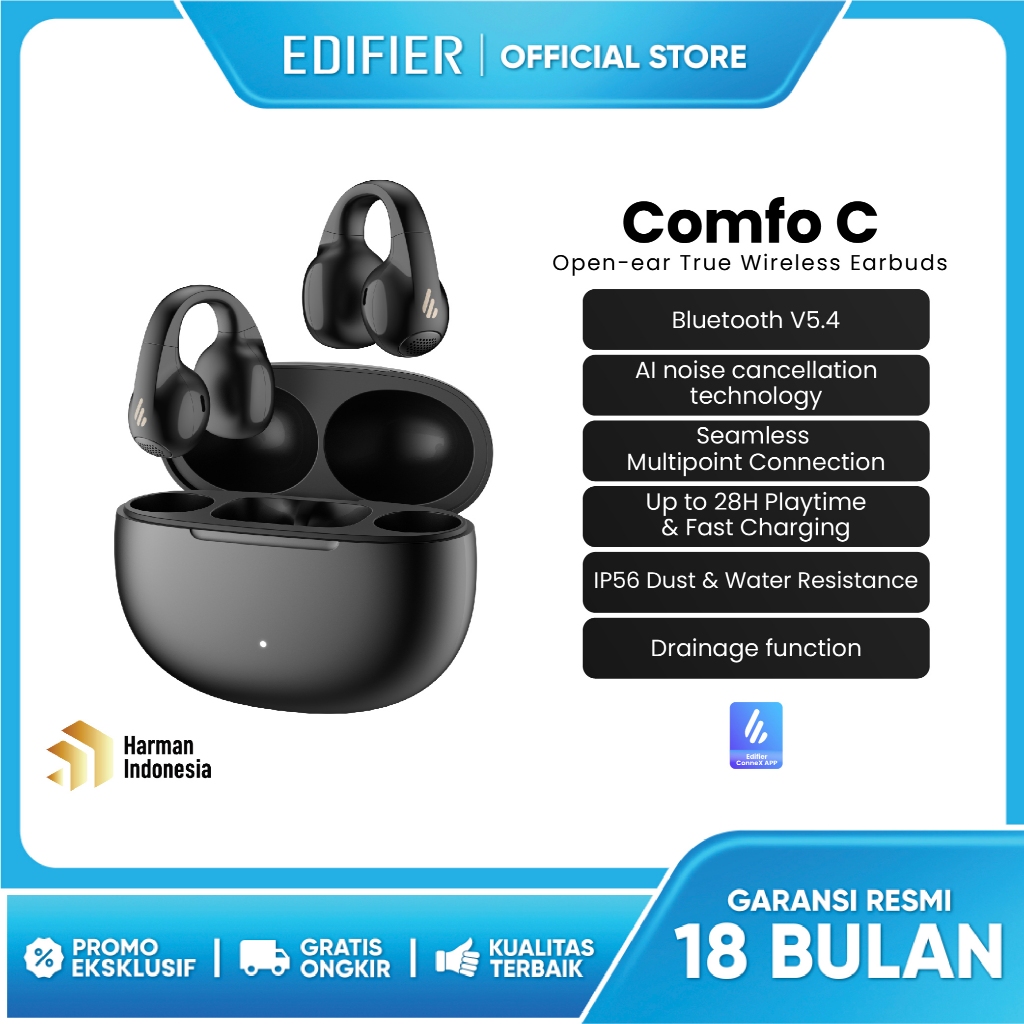 Jual EDIFIER TWS COMFO C Open-ear True Wireless Earbuds | Shopee Indonesia