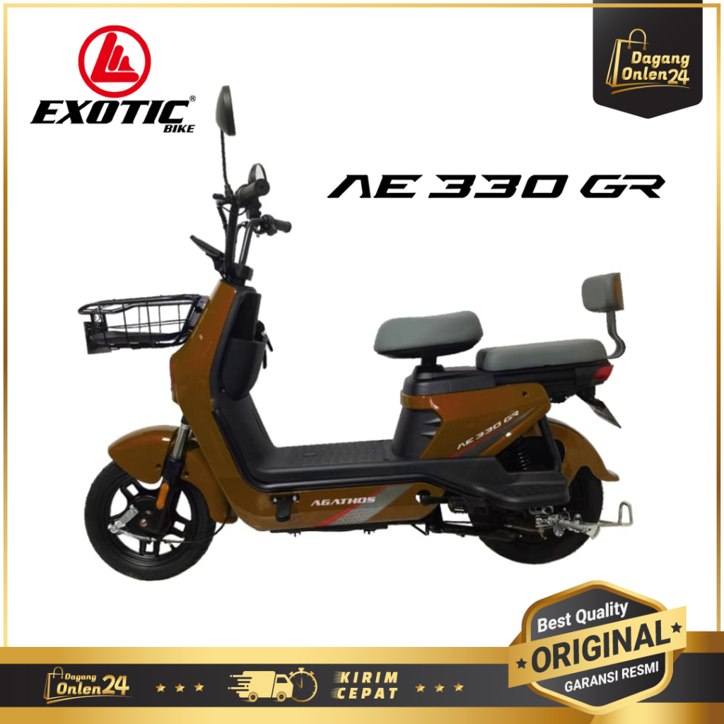 Jual Sepeda Listrik Exotic AGATHOS AE 330GR 500watt sepedah Listrik Murah Anti hujan Garansi ...