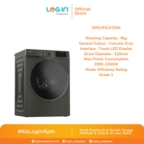 Jual HITACHI-FRONT LOAD WM-BD90YFVEM | Shopee Indonesia