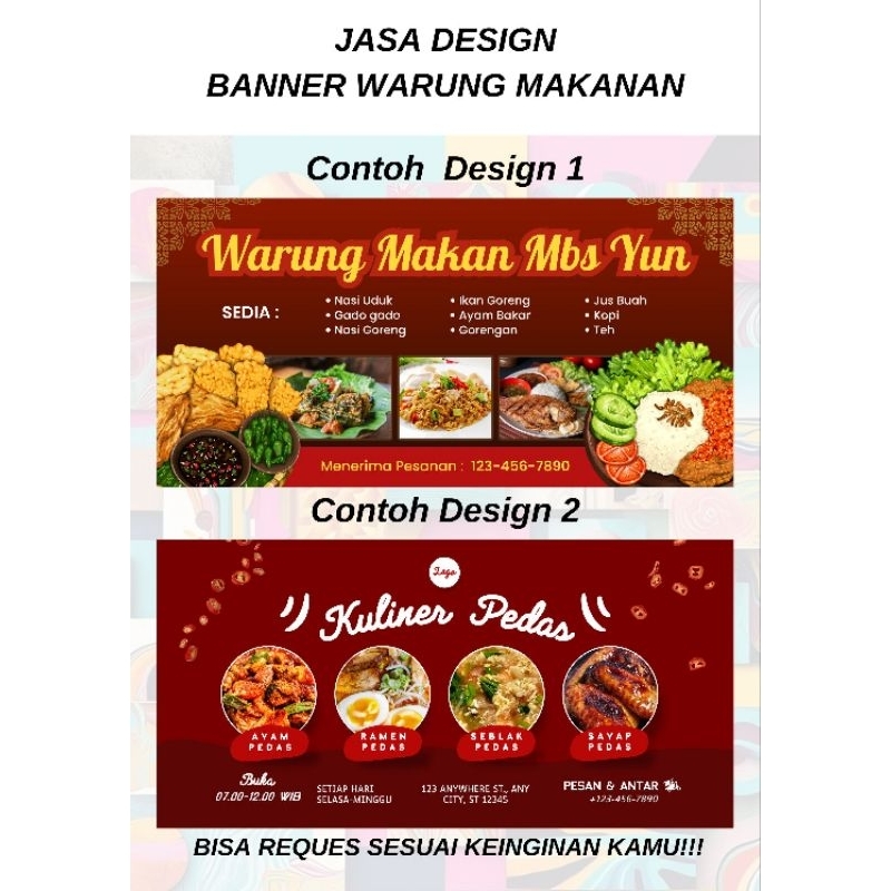 Jual Jasa Design Banner Warung Makanan | Shopee Indonesia