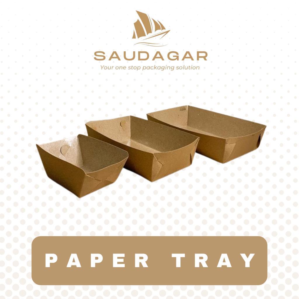 Jual Paper food tray / wadah / nampan makanan kertas | Shopee Indonesia