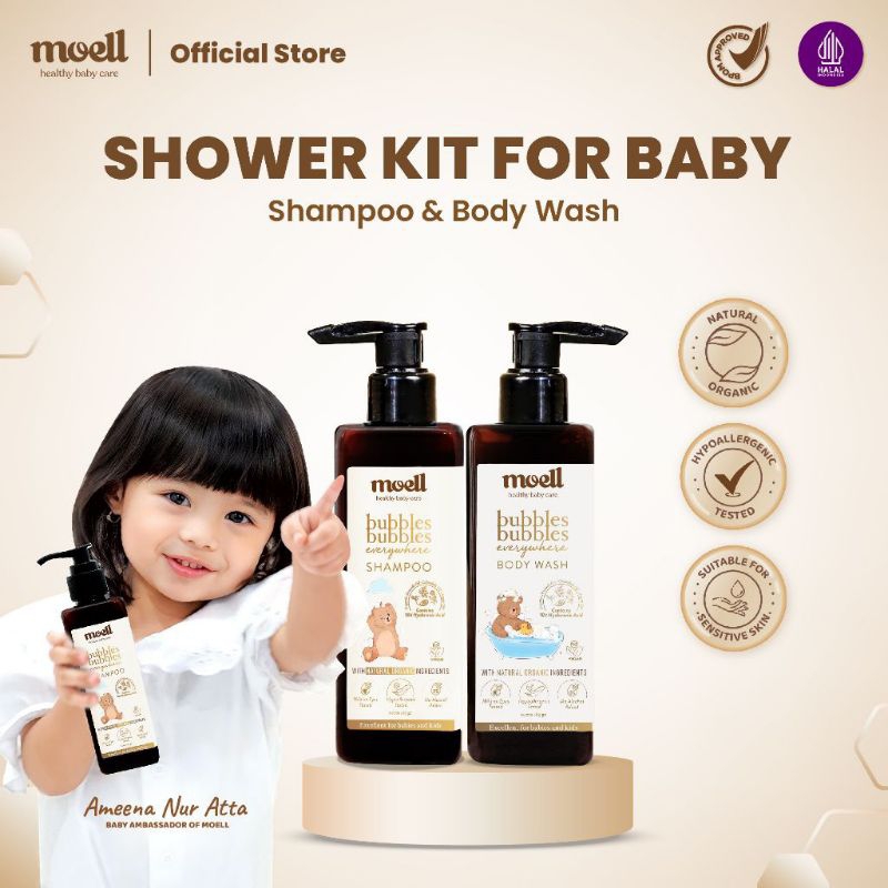 Jual paket budling bodywash dan shampoo moell anak | Shopee Indonesia