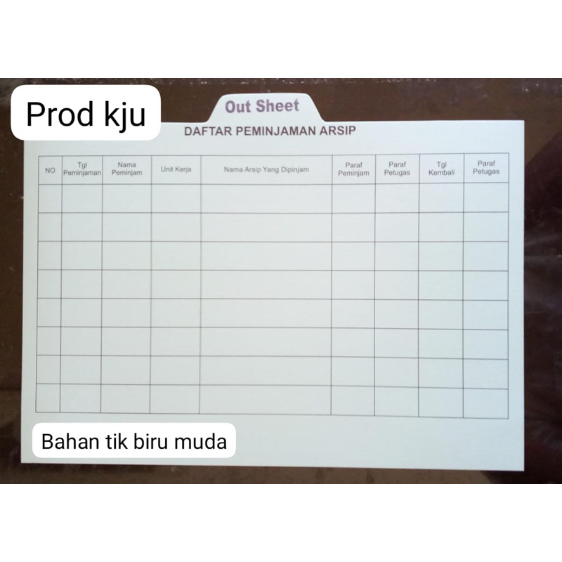 Jual Out indikator Arsip / Out guide & Out Sheet / Tunjuk Silang ...