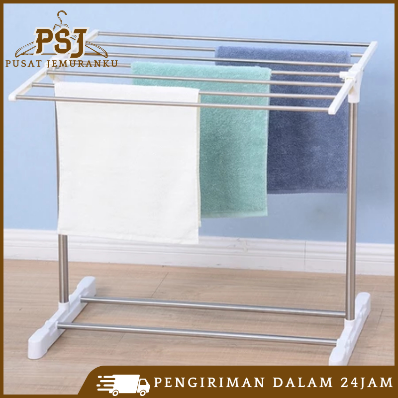 Jual Jemuran Handuk Berdiri / Sunny Jemuran Handuk Pakaian Stainless Steel Multifungsi Kuat Dan ...