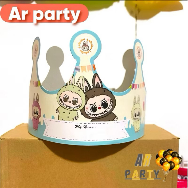 Jual (isi 10pcs) Topi Lingkar Mahkota Labubu / Topi lingkar Labubu ...