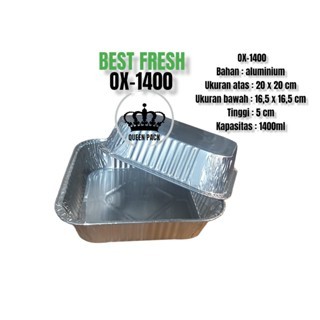 Jual ALUTRAY Wadah Alumunium foil tray OX 1400 ukuran 20x20cm [ UNTUK DIMSUM MENTAI ISI 16 PCS ...