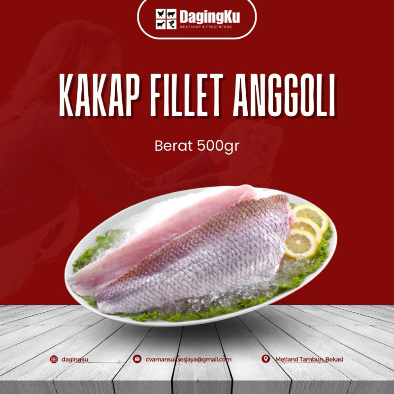 Jual Ikan Kakap Fillet Anggoli/ Snaper Premium /Anggoli Fillet 500gr ...