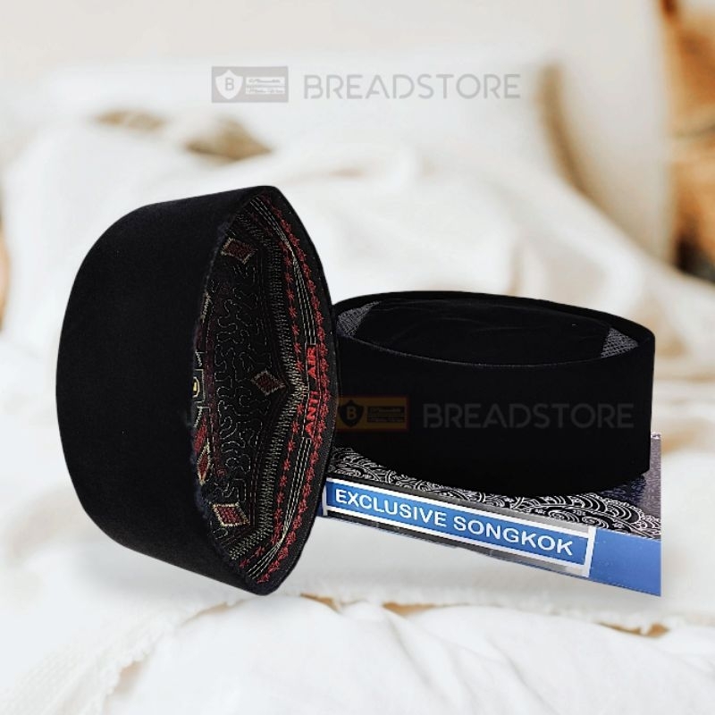 Jual EXCLUSIVE Peci Kopiah Songkok Hitam Polos AC PREMIUM SUPER TEBAL ...