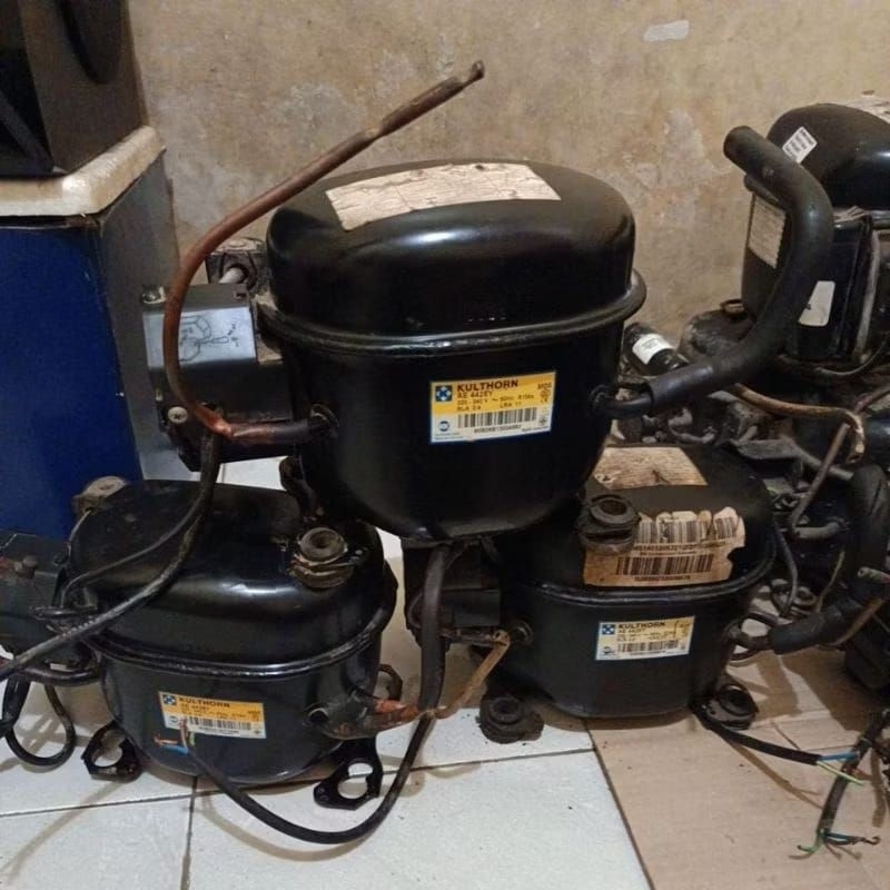 Jual KOMPRESOR KULKAS 2 PINTU ORIGINAL#COMPRESOR 1/6PK,1/5 PK#MESIN SHOWCASE/FREEZER/ KULKAS DUA ...