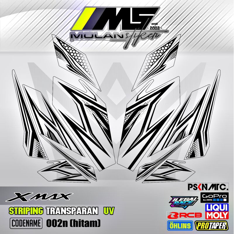 Jual Decal Sticker Striping Variasi Transparan Uv Xmax Connected Xmax ...