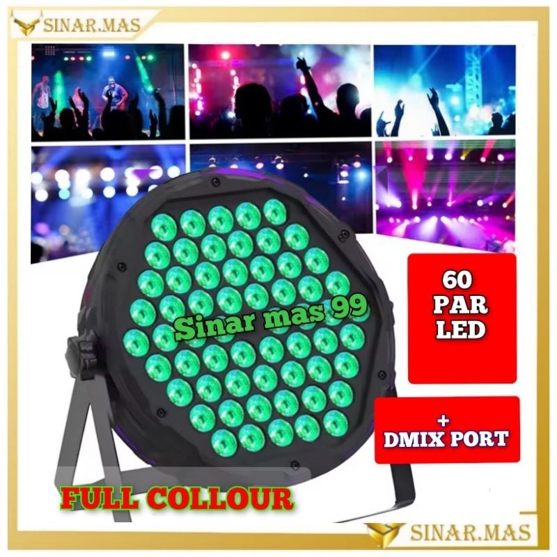 Jual PAR LED 60 LED FULL COLLOUR LAMPU PANGGUNG 60 LED MULTI WARNA ...