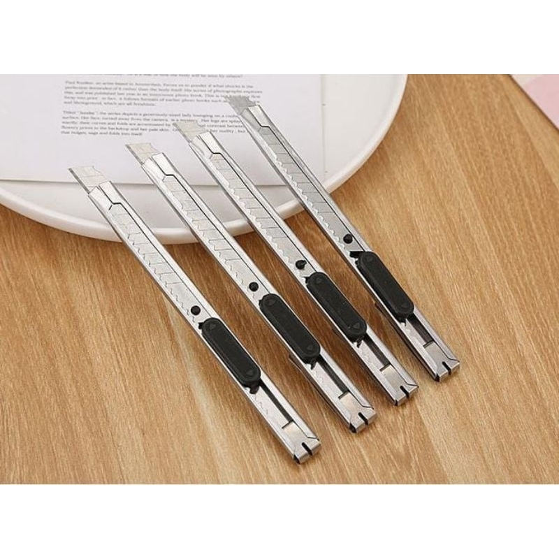 Jual Pisau Mini Small Metal Cutter Kecil Lancip Auto Lock Stainless ...