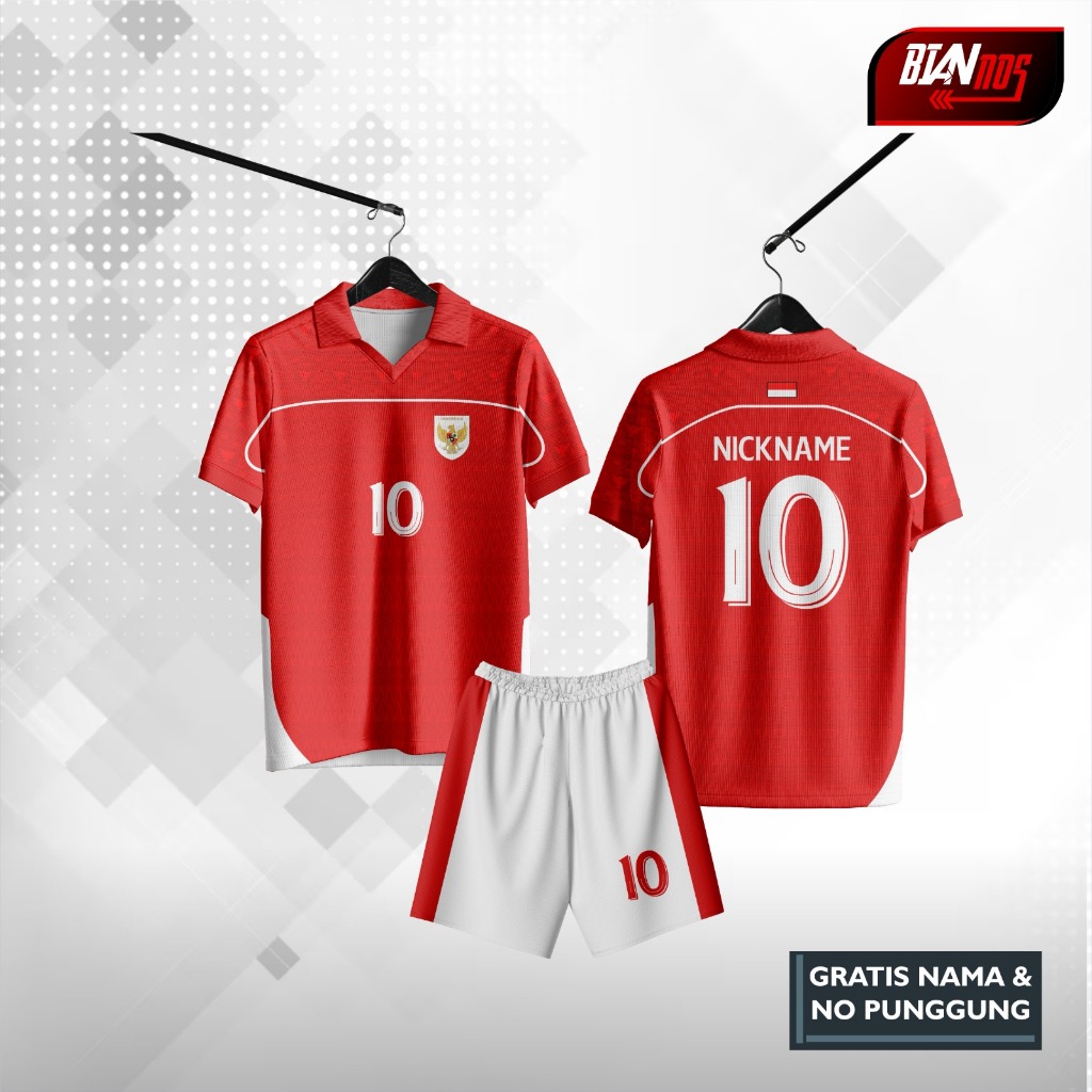 Jual JERSEY CUSTOM TIMNAS INDONESIA HOME 2025 FULL PRINTING (GRATIS ...