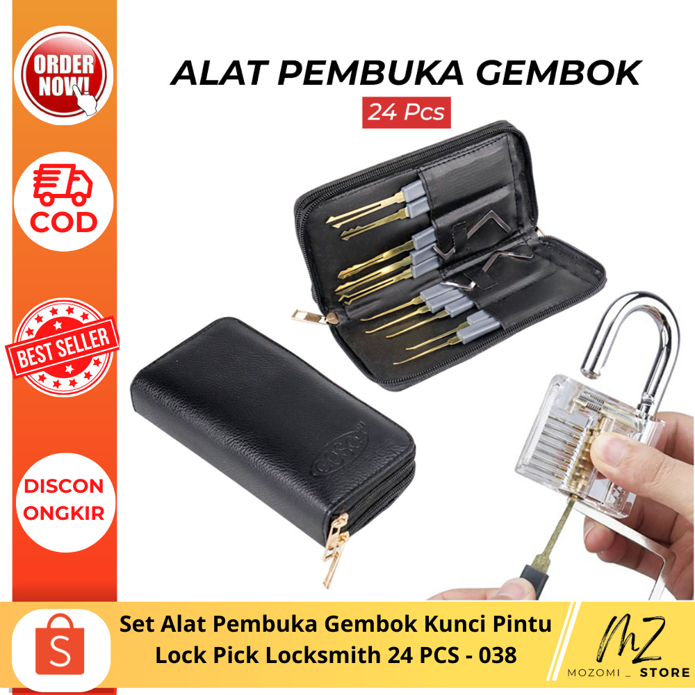 Jual Set Alat Perkakas Pembuka Gembok Kunci Pintu Lock Pick Locksmith ...