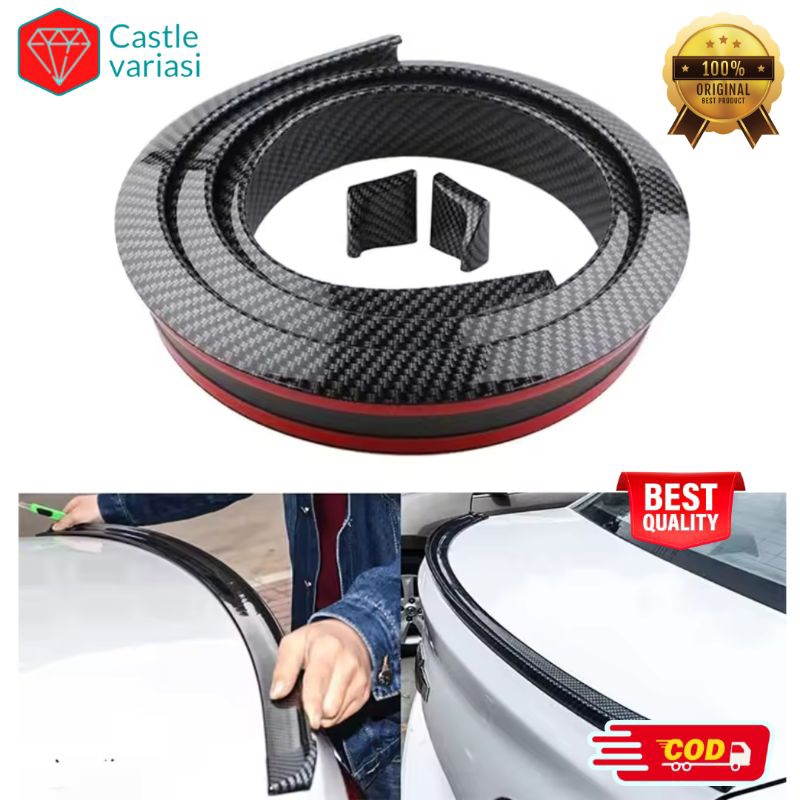 Jual SAMURAI Ductail spoiler Carbon Ducktail Karbon / Rubber Spoiler ...