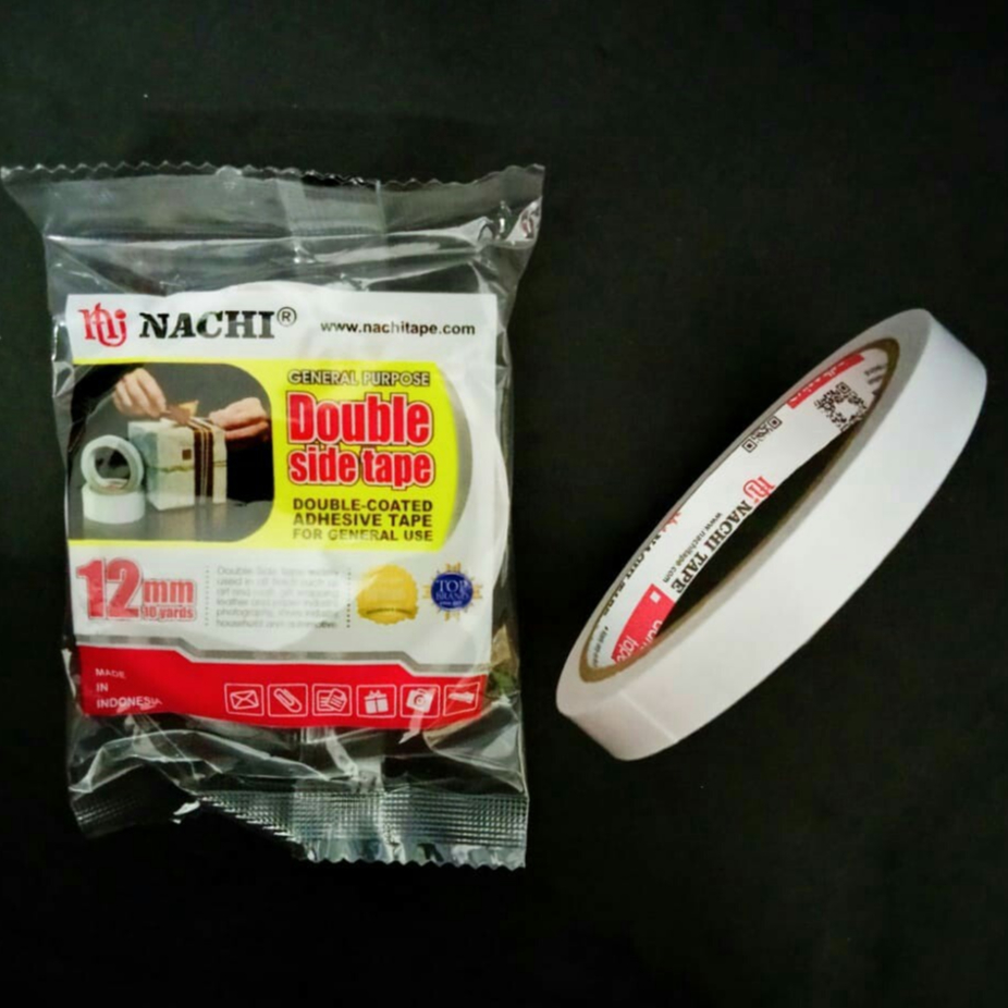 Jual Isolasi Double Tape NACHI 1/2 inch / 12mm x 10yard | Shopee Indonesia