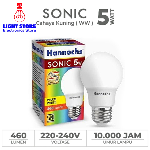 Jual HANNOCHS LED 5 WATT SONIC Lampu LED Bohlam Kapsul Cahaya Kuning ...