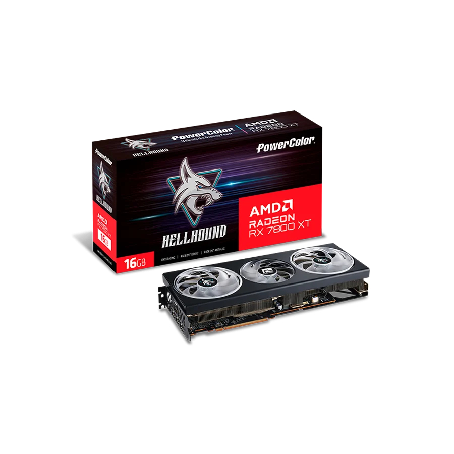 Jual POWERCOLOR AMD RADEON RX 7800 XT HELLHOUND OC 16GB GDDR6 VGA Card ...
