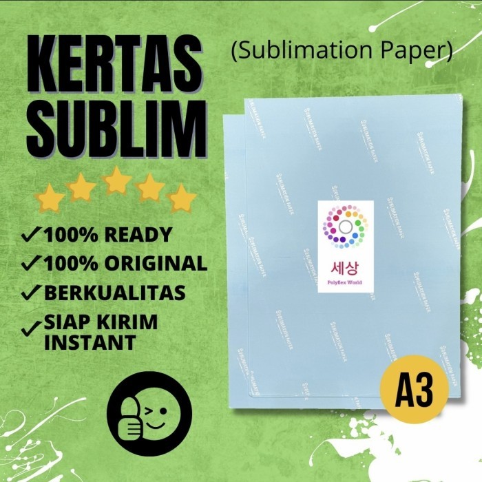 Jual Kertas Sublim SUBLIM A3 harga per pack isi 100 lembar | Shopee ...