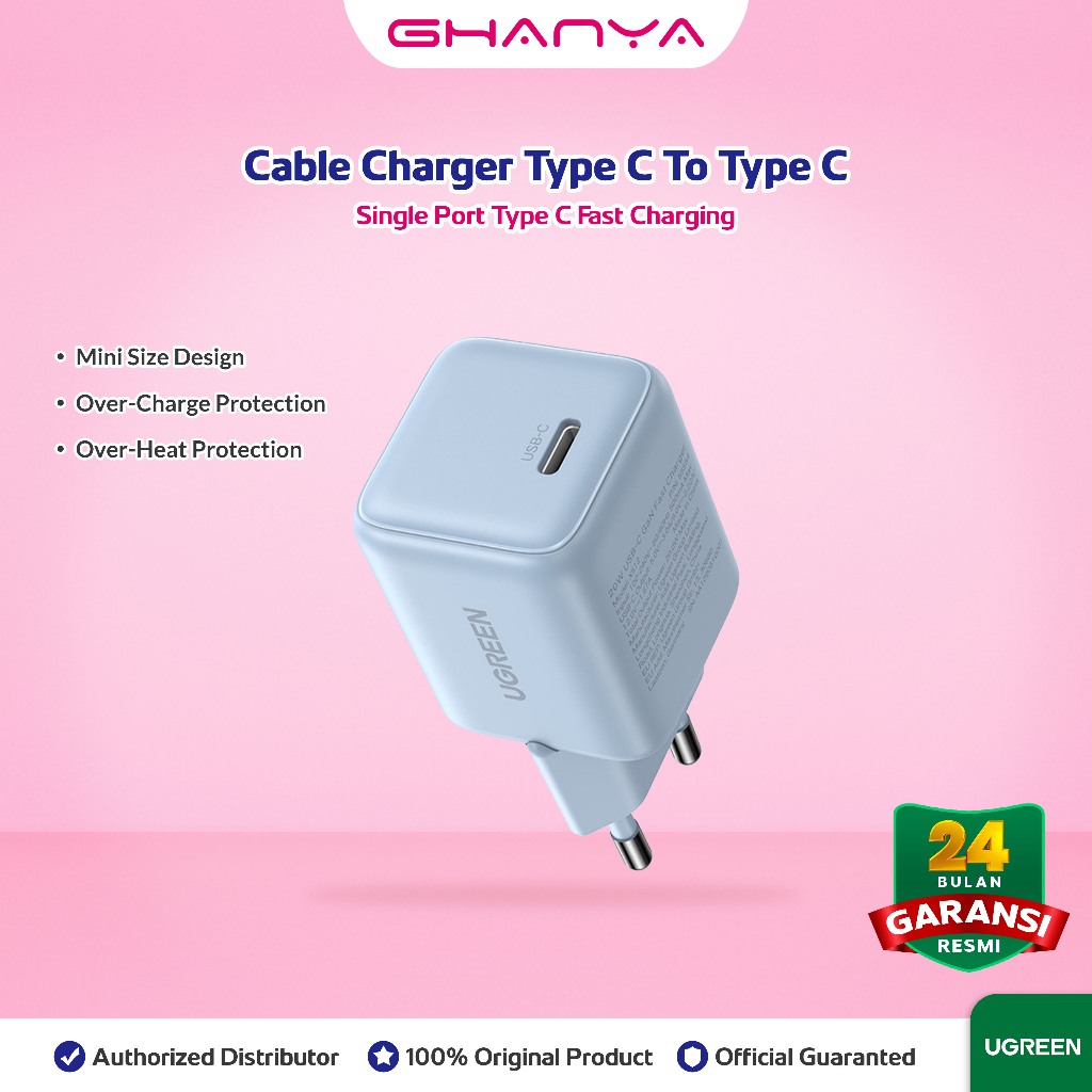 Jual UGREEN Kepala Charger iP 15 Series PD Fast Charging 20W GaN N ...