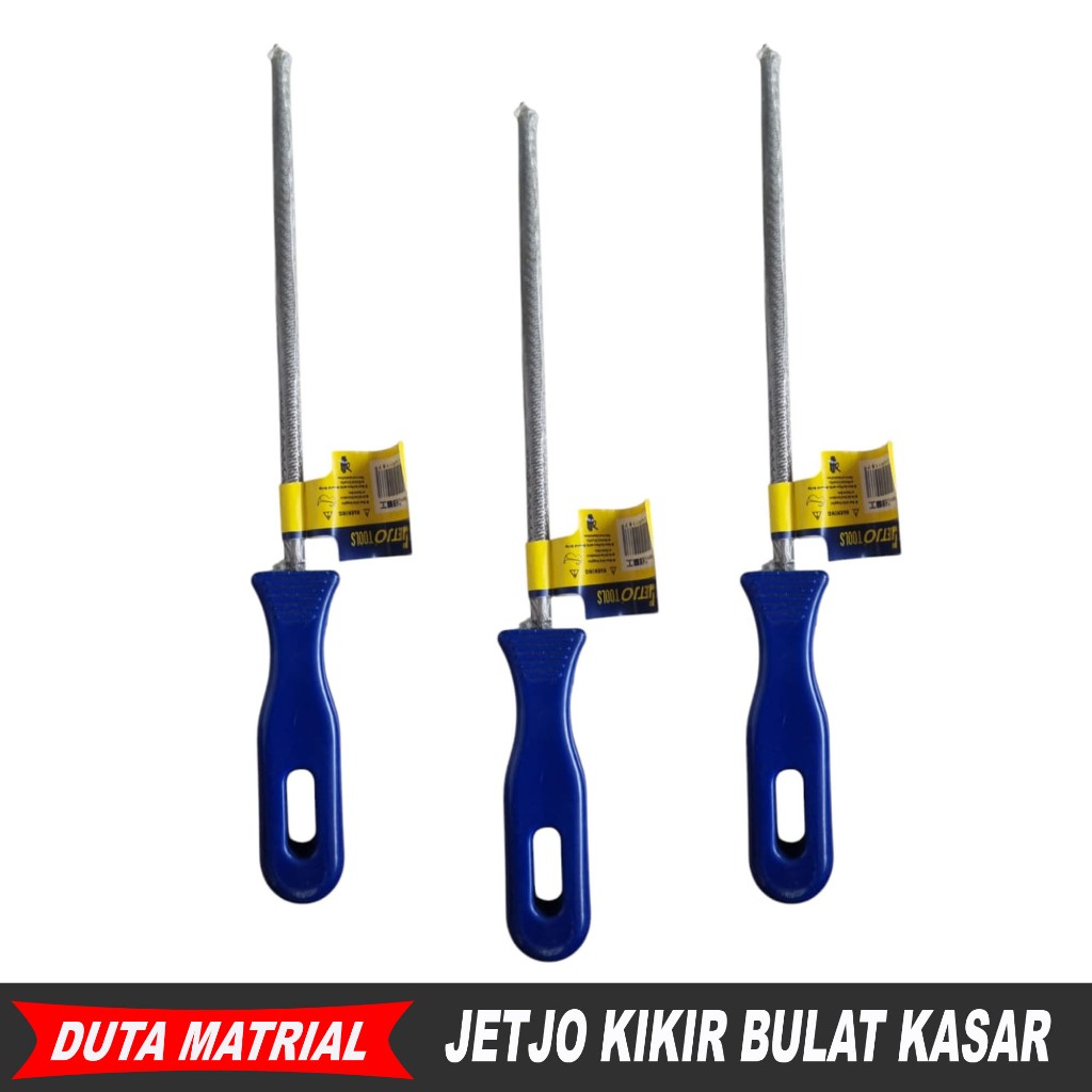 Jual JETJO Kikir Besi Bulat Halus 6 inch 15 CM Gagang PVC / ROUND FILES ...